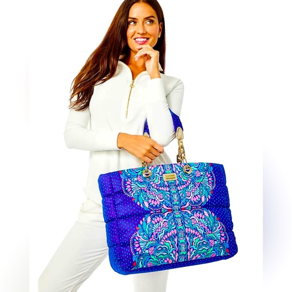 Lilly Pulitzer | Bags | Lilly Pulitzer Nwt Baytown Puffer Tote | Poshmark